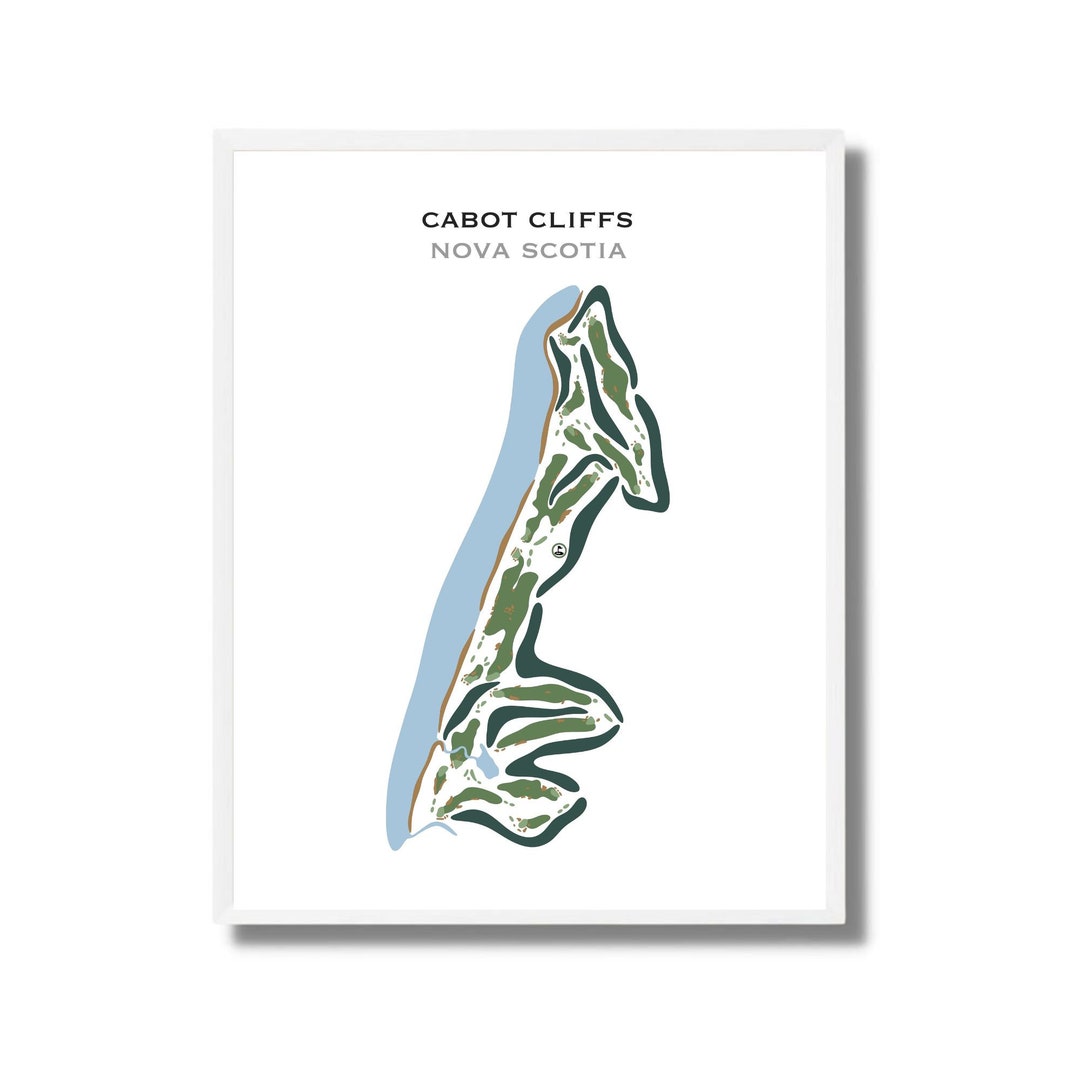 Cabot Cliffs, Canada Golf Course Map, Home Decor, Golfer Gift for Him ...
