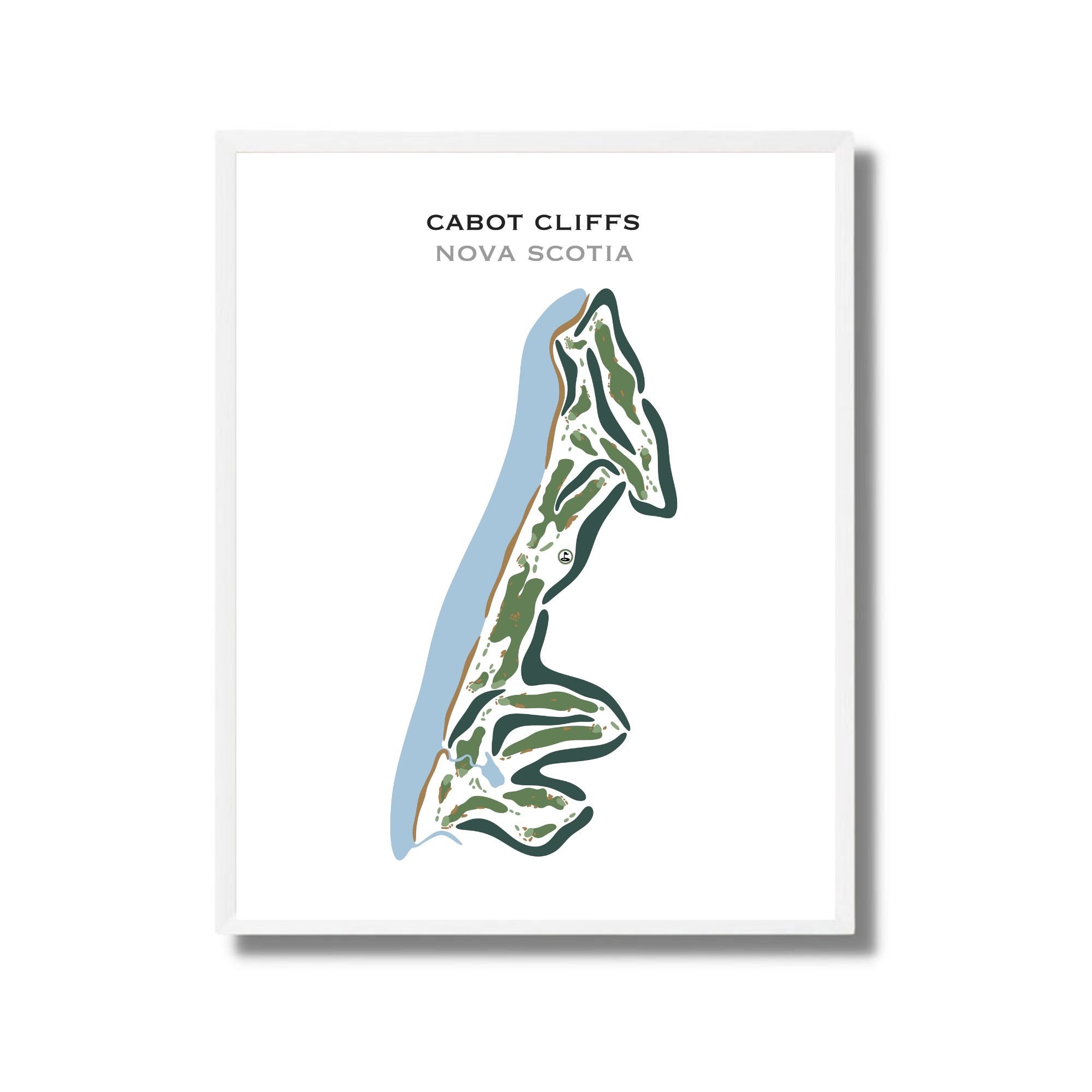 Cabot Cliffs, Canada Golf Course Map, Home Decor, Golfer Gift for Him ...