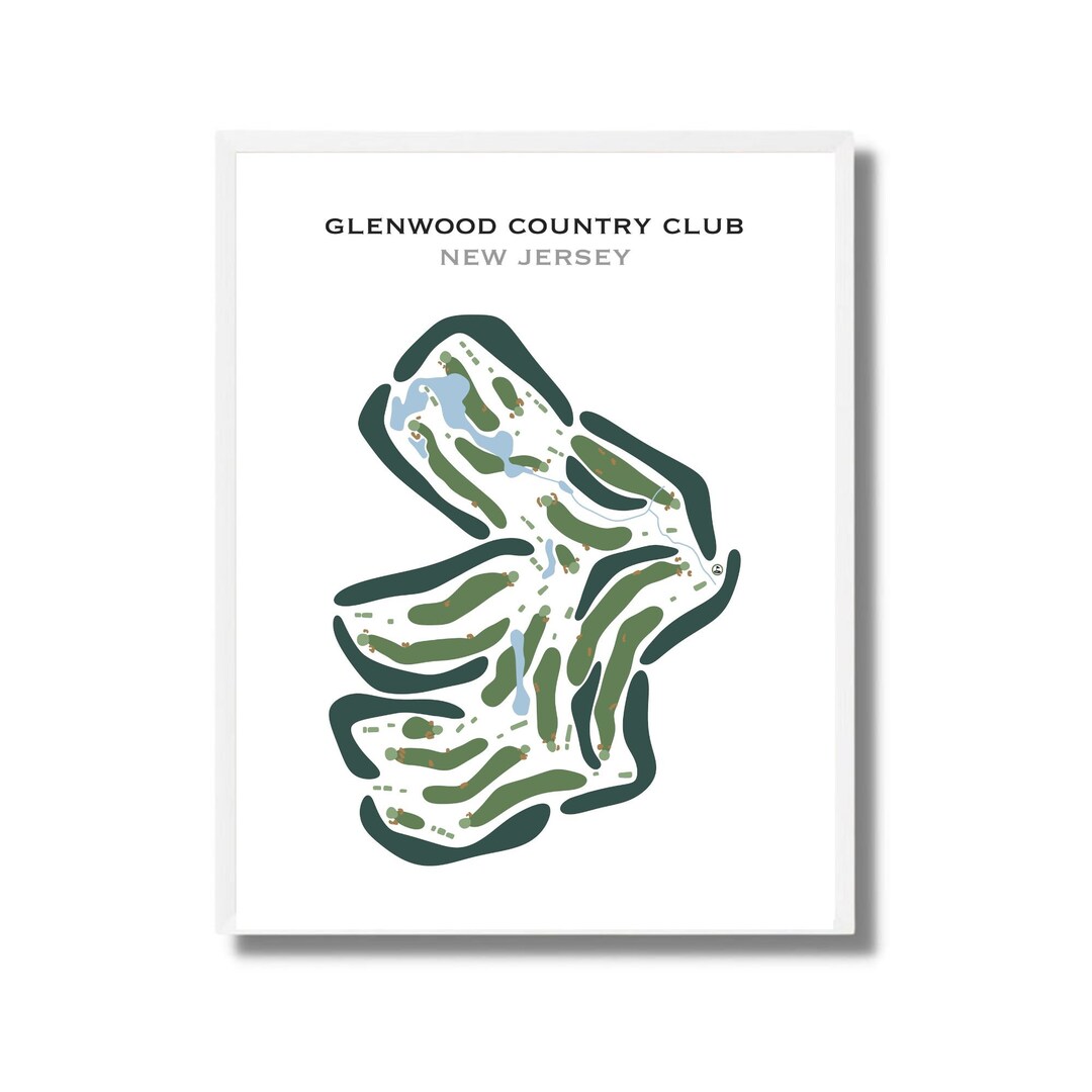 Glenwood Country Club, NJ | Golf Course Map, Golf Map, Golfer Gift for ...