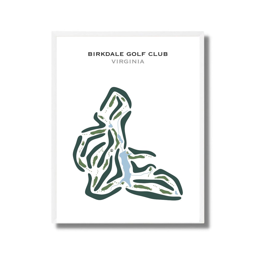 Birkdale Golf Club, Virginia | Golf Course Map, Golf Map, Golfer Gift ...