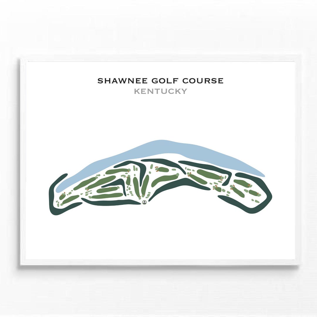 Shawnee Golf Course, KY | Golf Course Map, Golf Map, Golfer Gift for ...