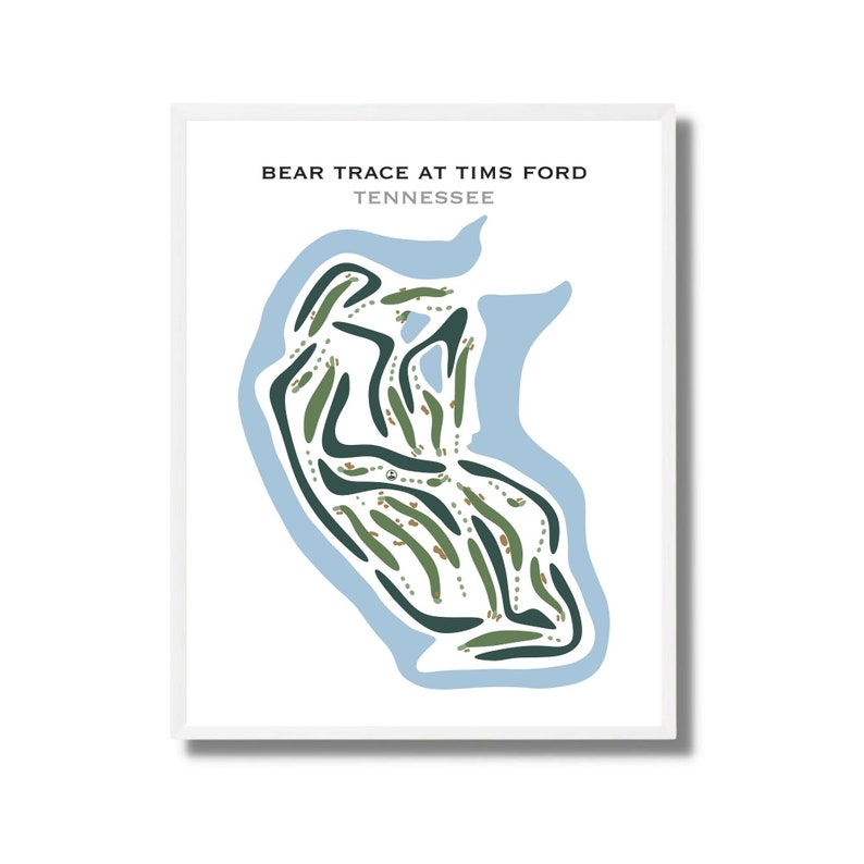 Bear Trace at Tims Ford State, TN Golf Course Map, Decor, Golfer Gift ...