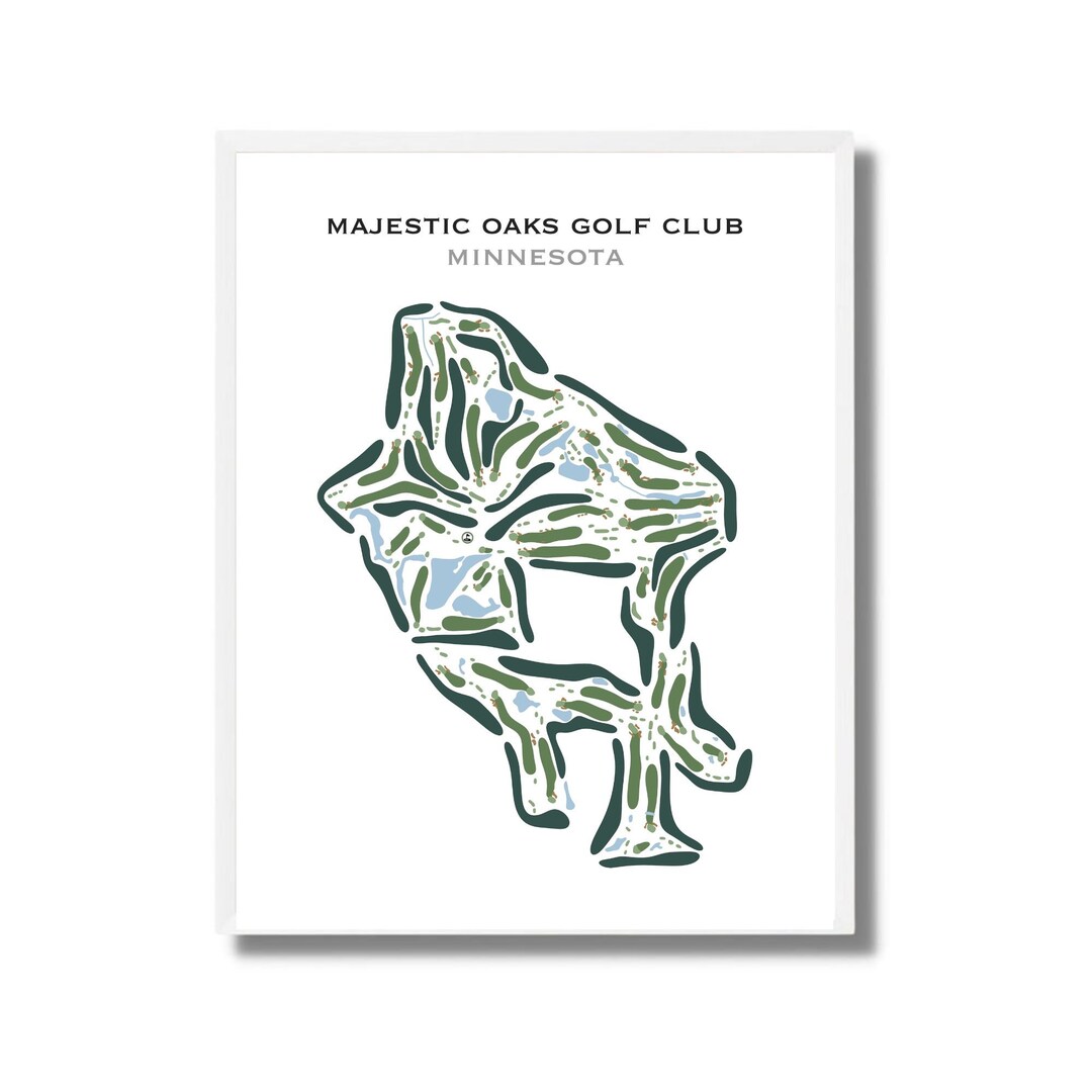 Majestic Oaks Golf Club, MN | Golf Course Map, Golf Map, Golfer Gift ...