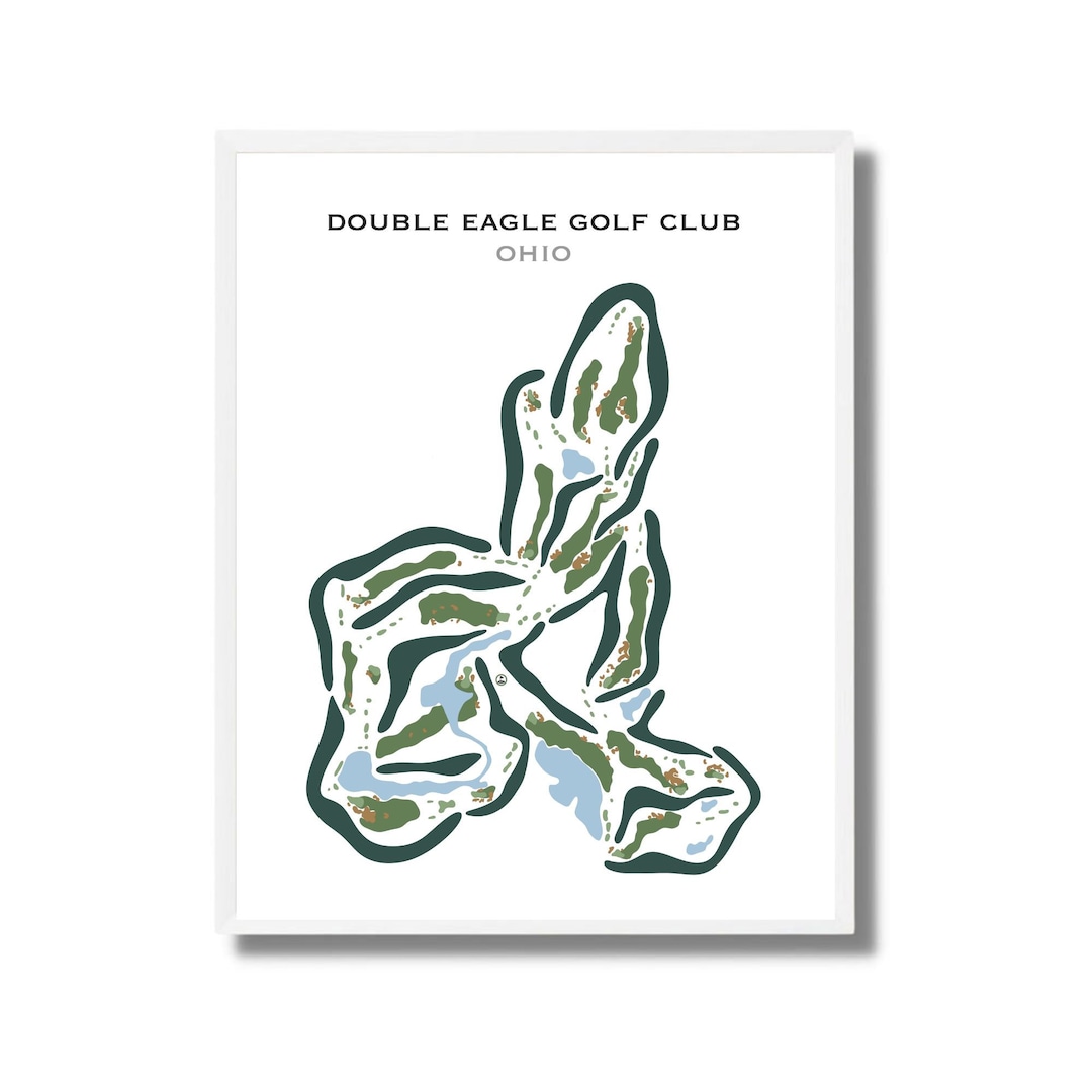 Double Eagle Golf Club, Ohio, Golf Course Print, Golfer Decor Gift ...