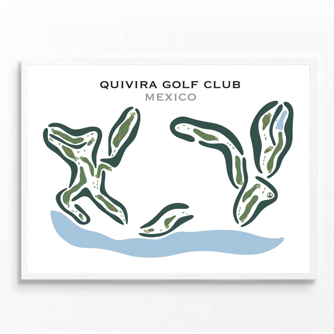 Quivira Golf Club Mexico Golf Course Map Home Decor - Etsy