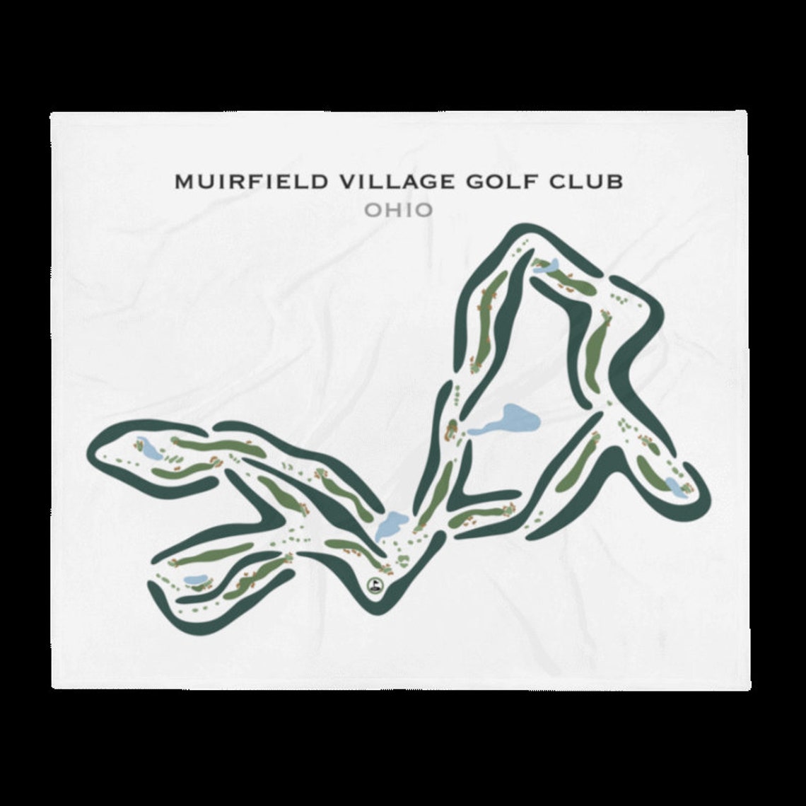 Muirfield Village Golf Club, OH Golf Course Map Layout, Golf Gift ...