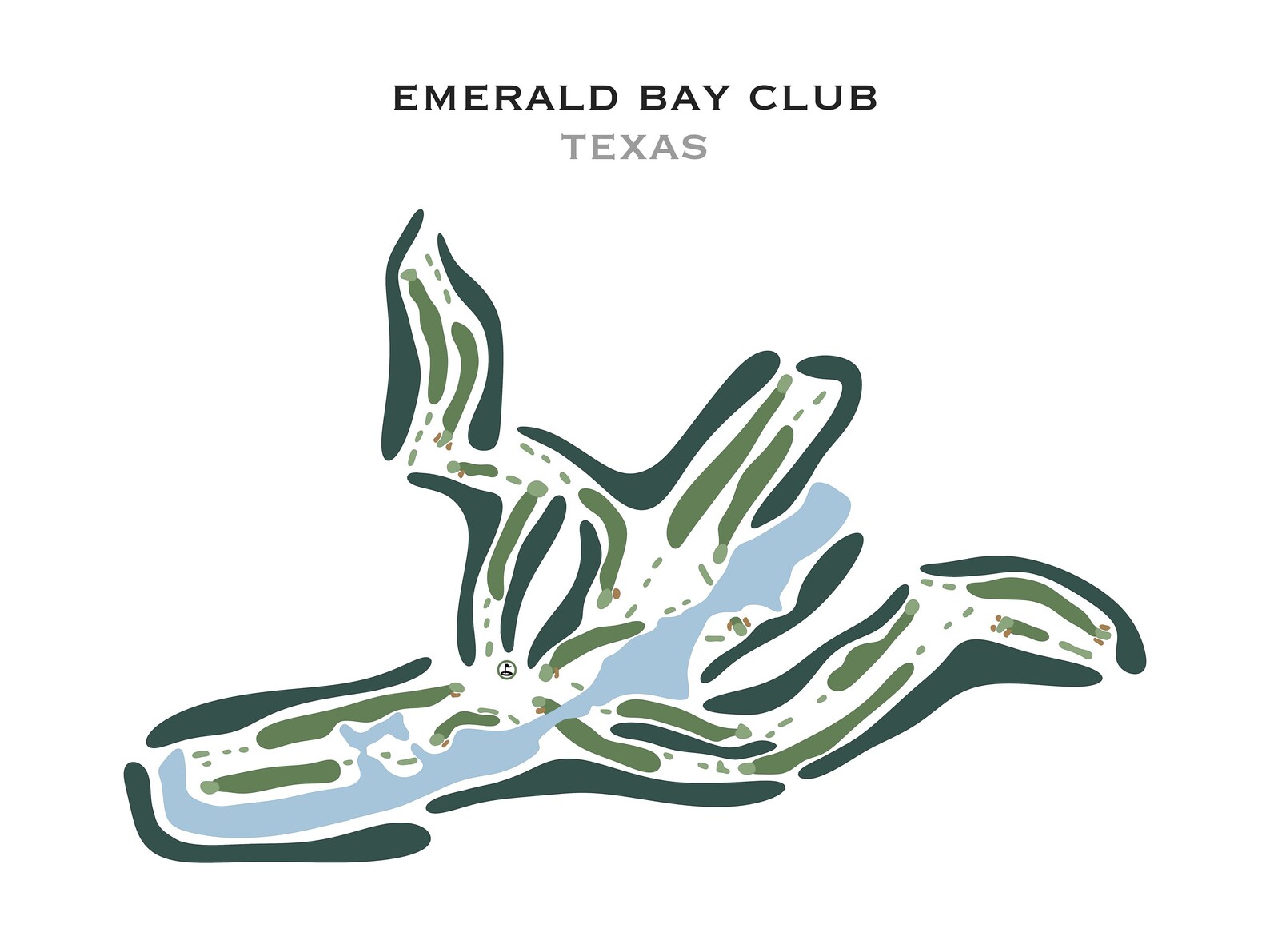 Emerald Bay Club Texas Golf Course Map Home Decor Golfer - Etsy