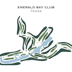 Emerald Bay Club Texas Golf Course Map Home Decor Golfer - Etsy