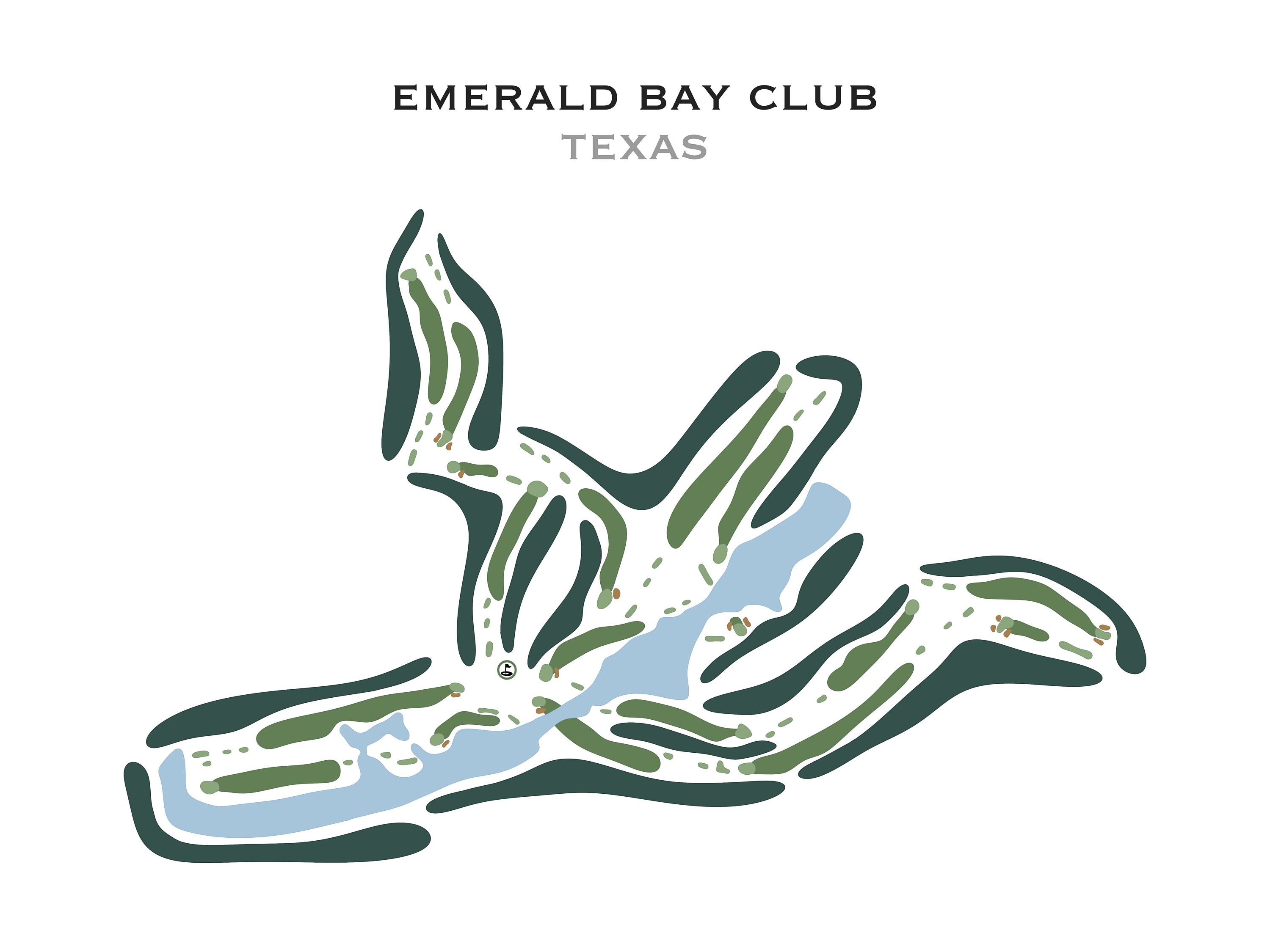 Emerald Bay Club Texas Golf Course Map Home Decor Golfer - Etsy