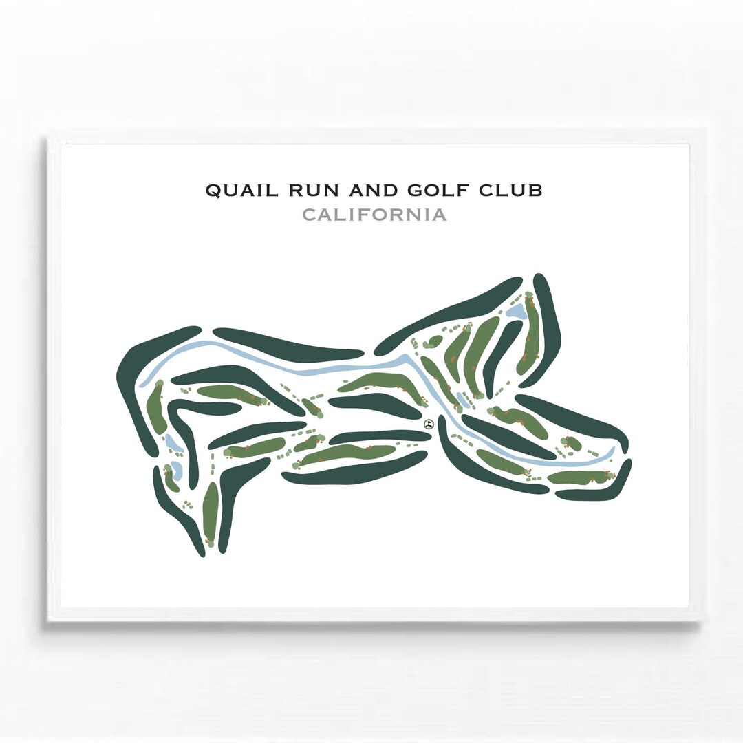 Quail Run & Golf Club, CA | Golf Course Map, Golf Map, Golfer Gift for ...