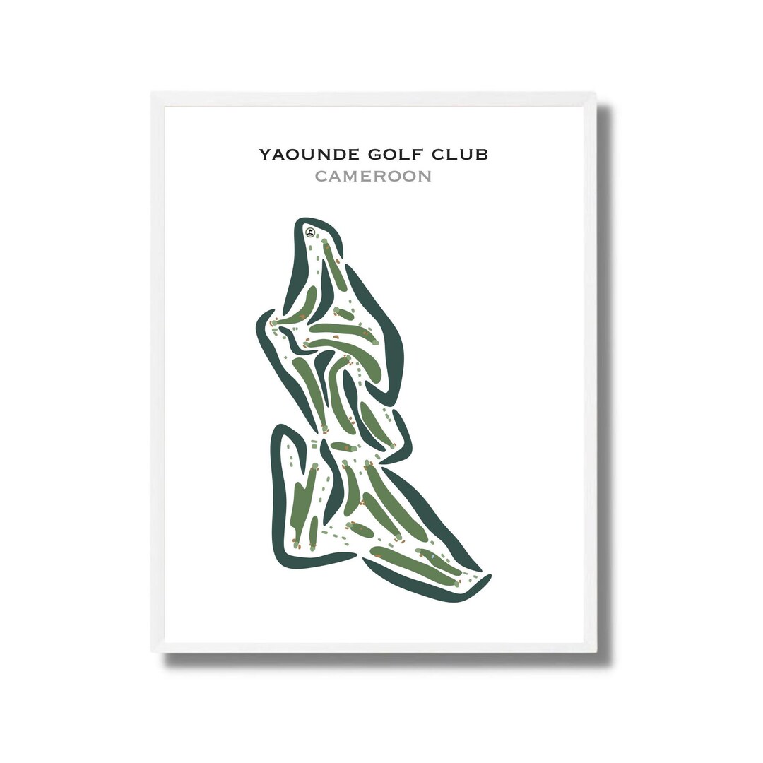 Yaounde Golf Club, Cameroon | Golf Course Map, Golf Map, Golfer Gift ...