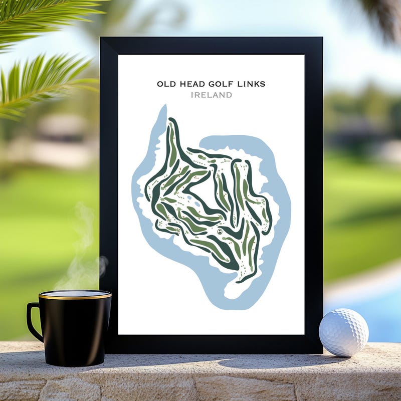 Golf Old Head Art - Etsy