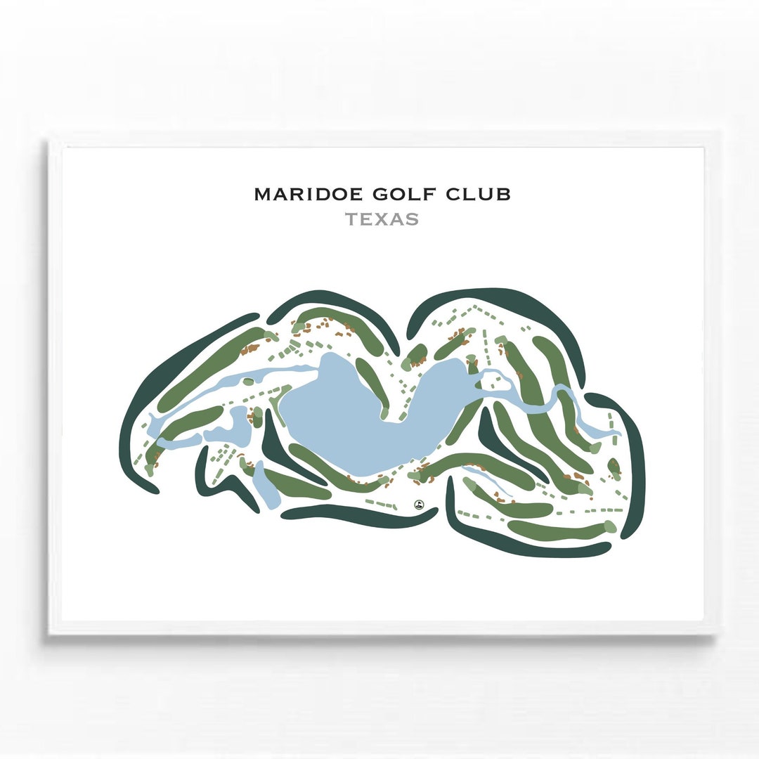 Maridoe Golf Club, Texas | Golf Course Map, Golf Map, Golfer Gift for ...