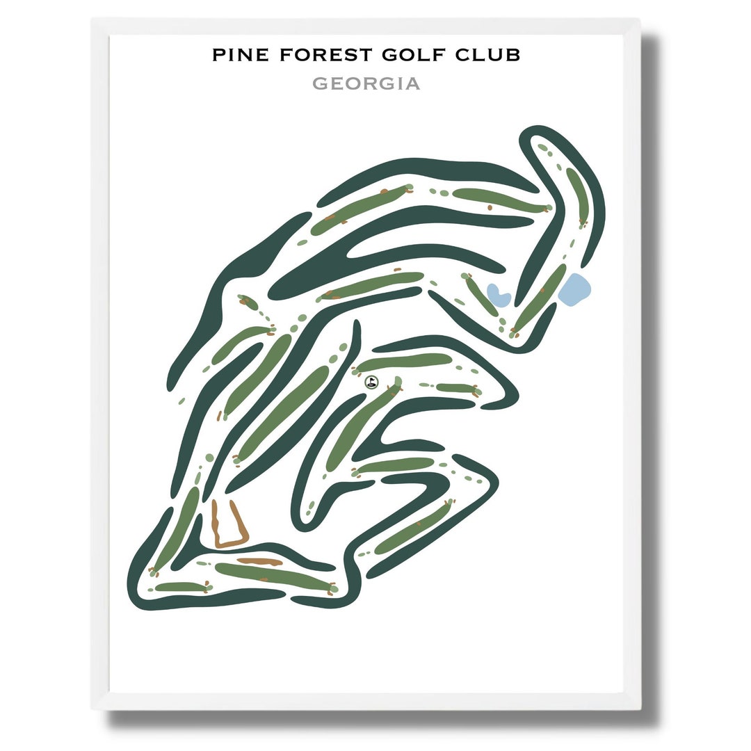 Pine Forest Golf Club GA Golf Course Map Home Decor - Etsy