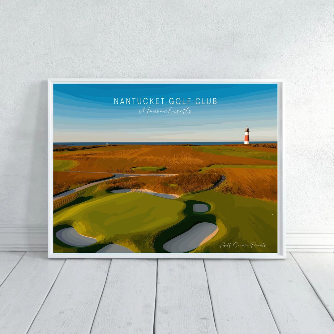 Nantucket Golf Club Art Print, Minimalist Golf Course Map - Etsy