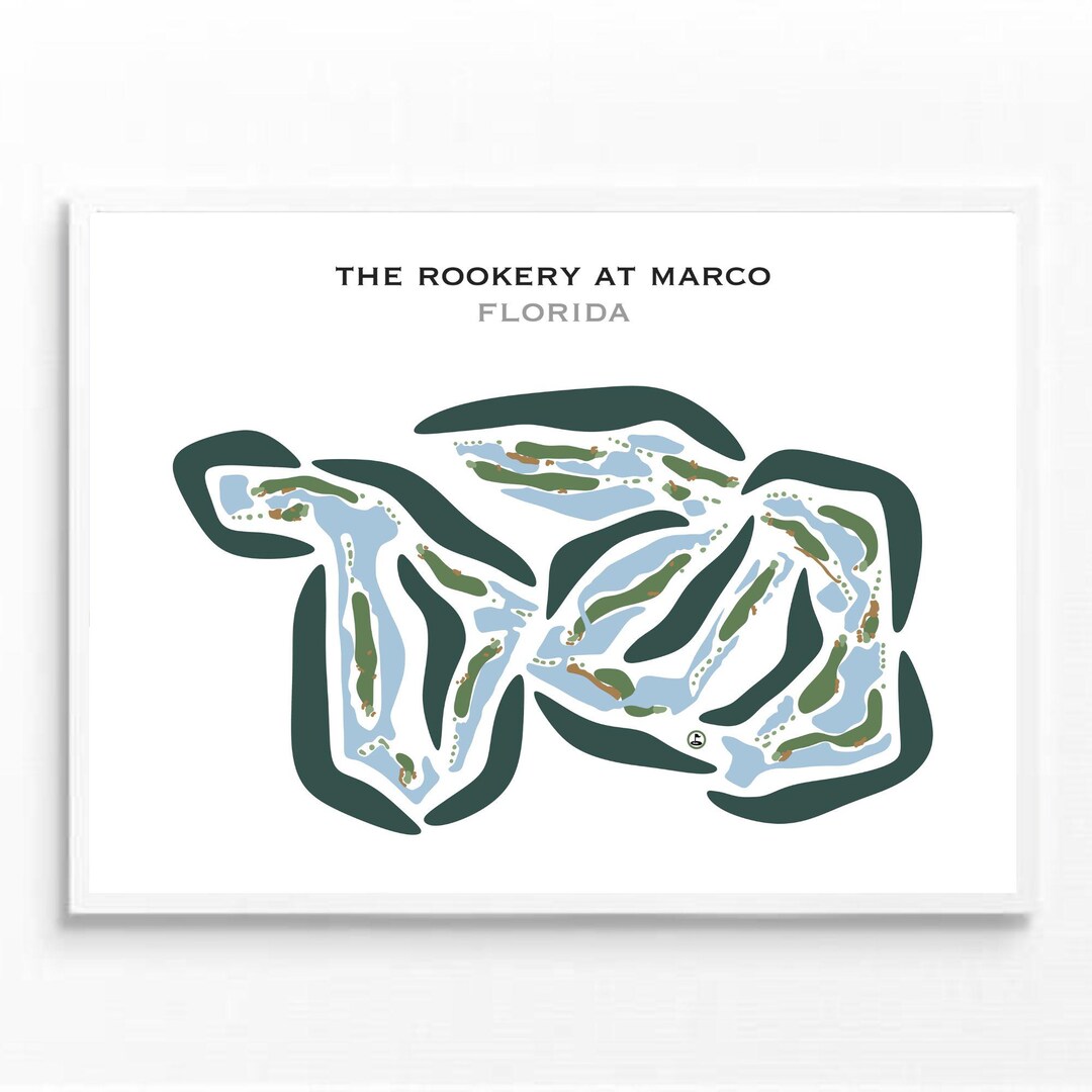 The Rookery at Marco, Florida | Golf Course Map, Golf Map, Golfer Gift ...