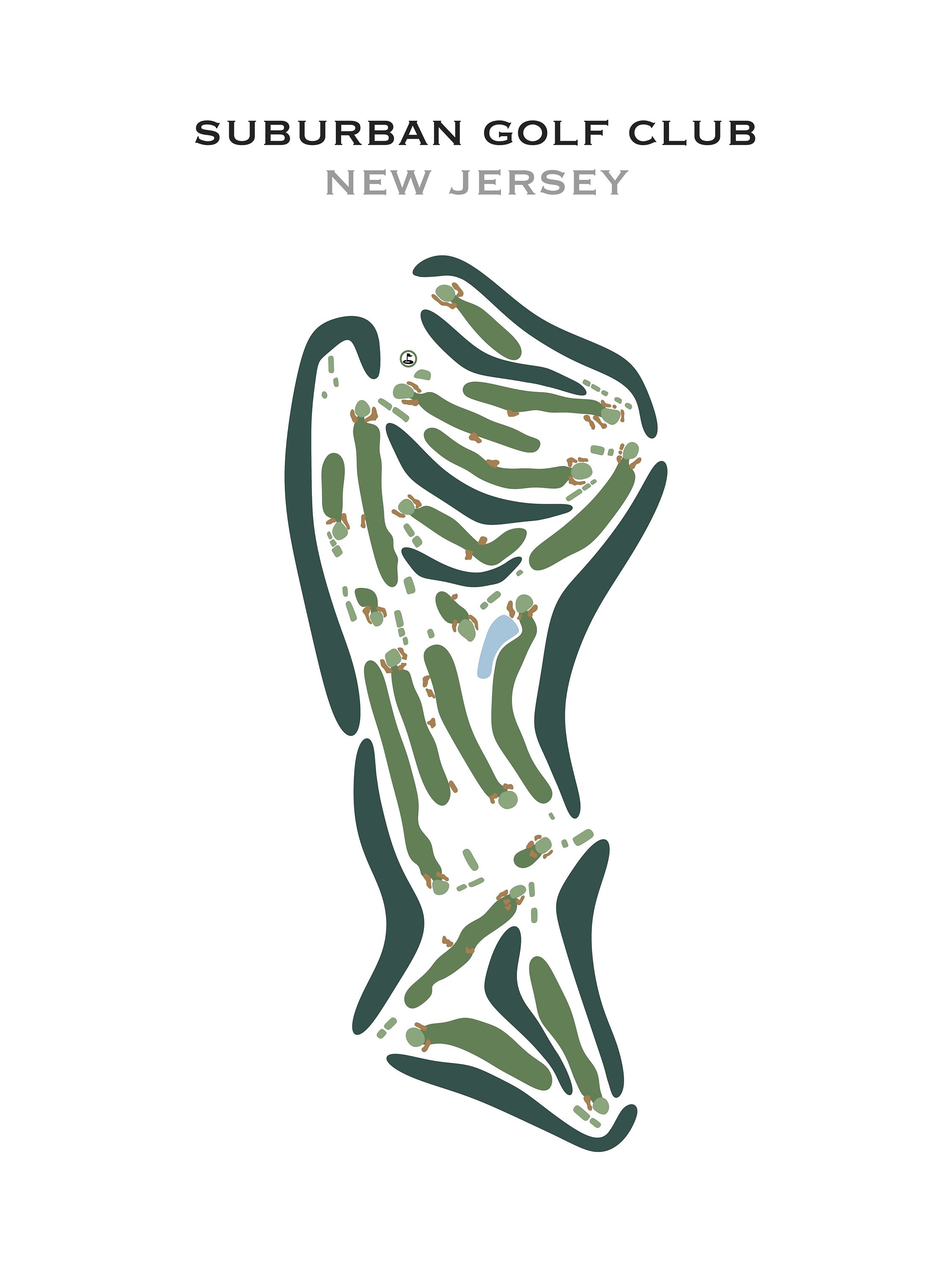 Suburban Golf Club NJ Golf Course Map Home Decor Golfer - Etsy