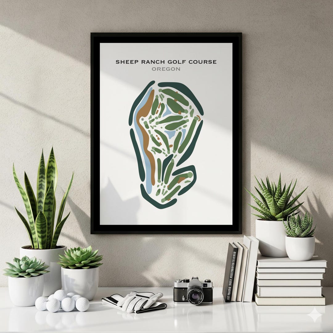 Sheep Ranch Golf Course, OR | Golf Course Map, Golf Map, Golfer Gift ...