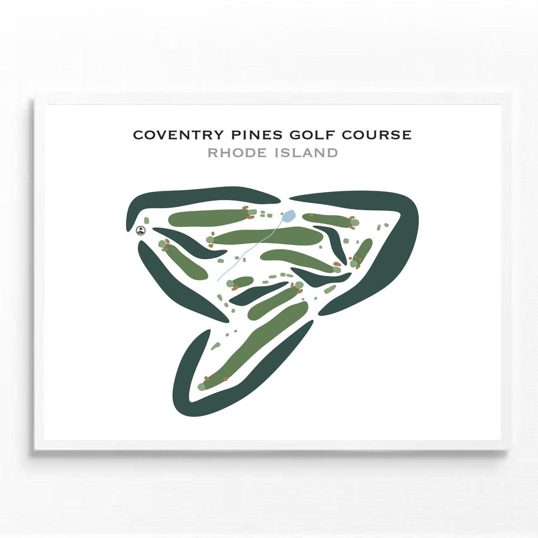 Coventry Pines Golf Course, RI | Golf Course Map, Golf Map, Golfer Gift ...