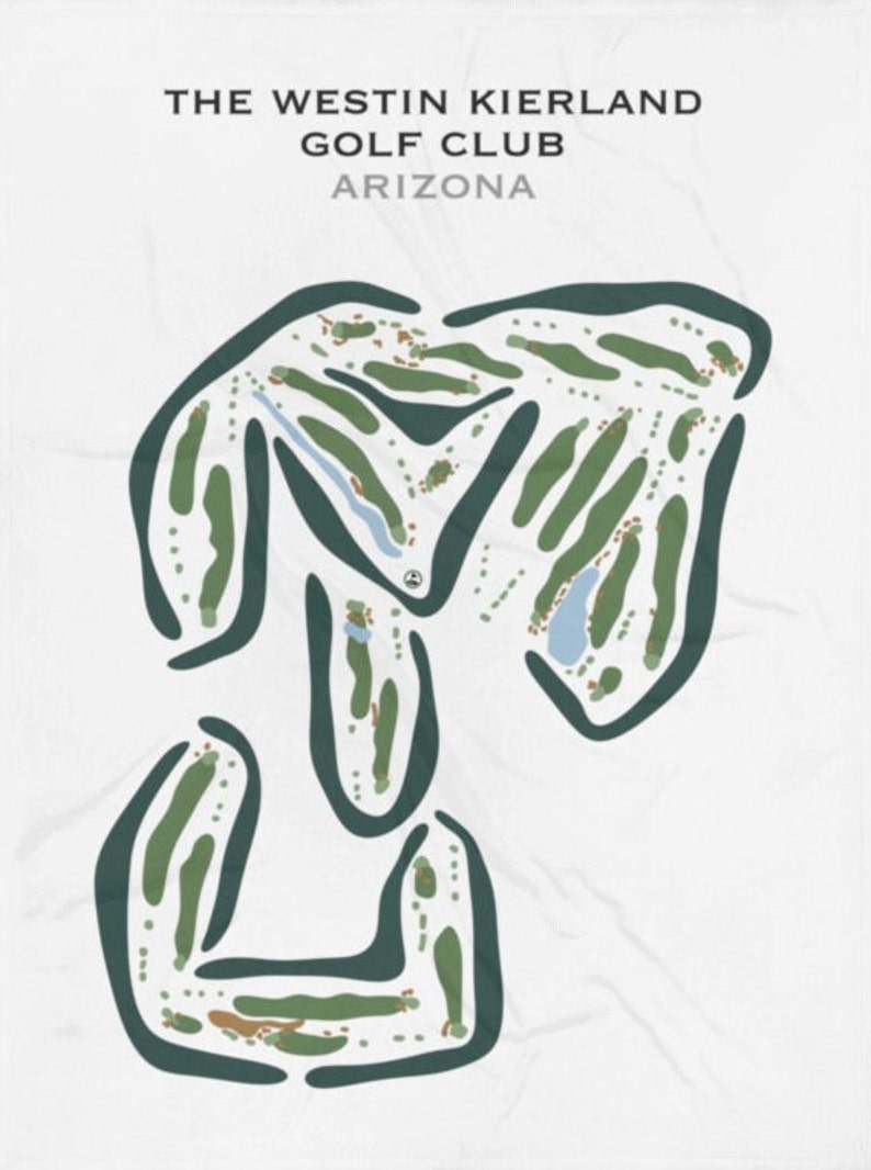 The Westin Kierland Golf Club, AZ | Golf Course Map, Decor, Golfer Gift ...