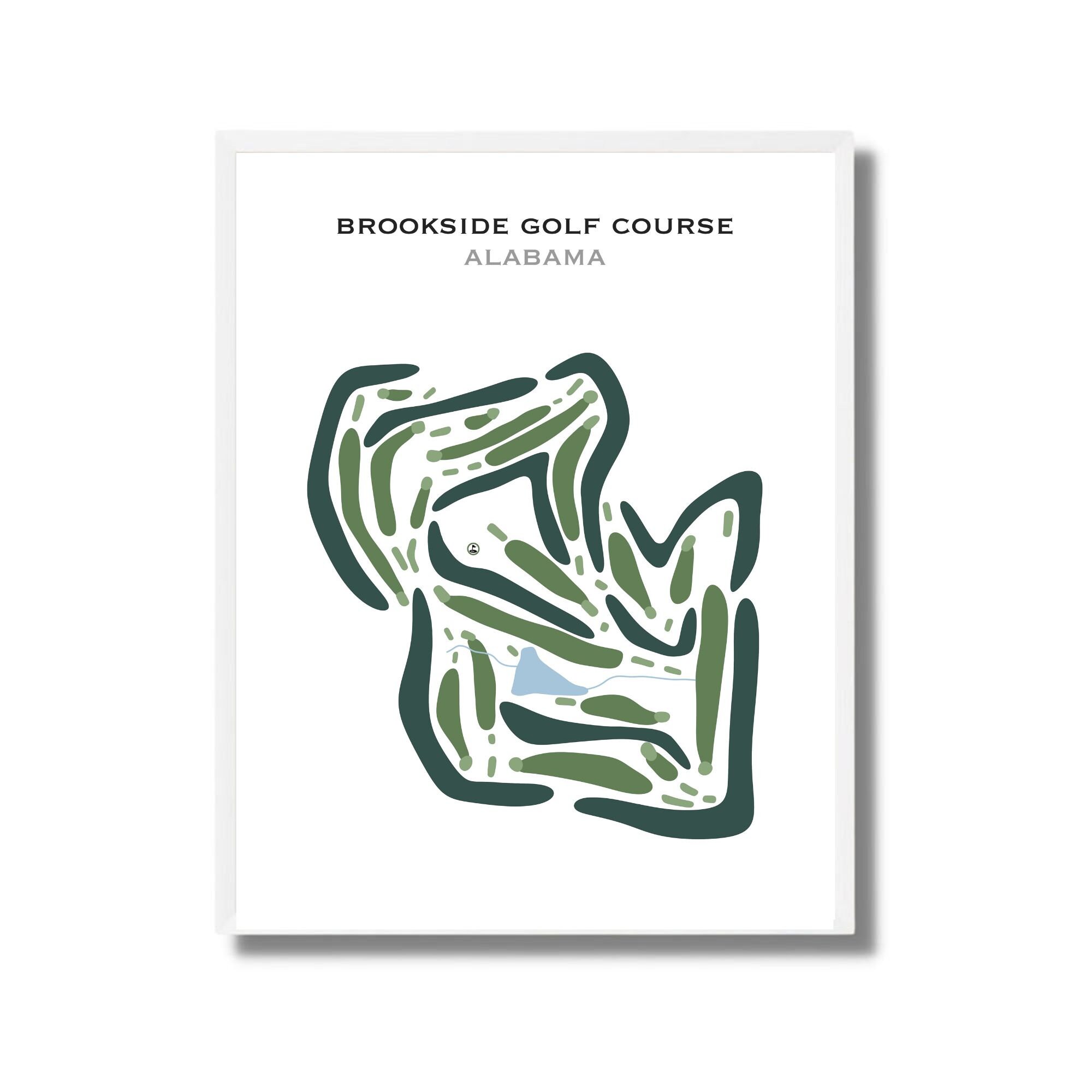 Brookside Golf Course, AL | Golf Course Map, Golf Map, Golfer Gift for ...