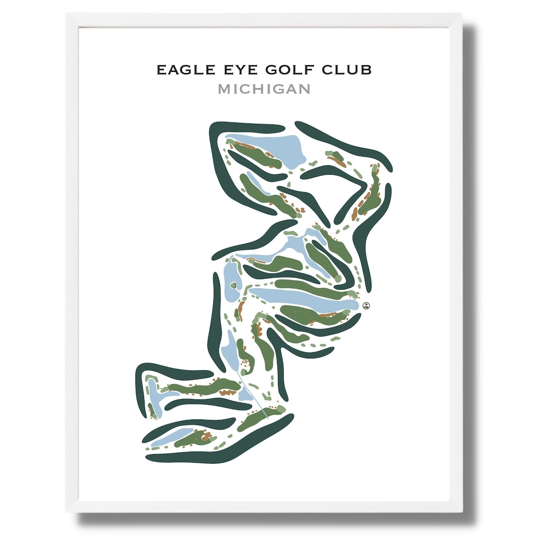 Eagle Eye Golf Club MI Golf Course Map Home Decor Golfer - Etsy