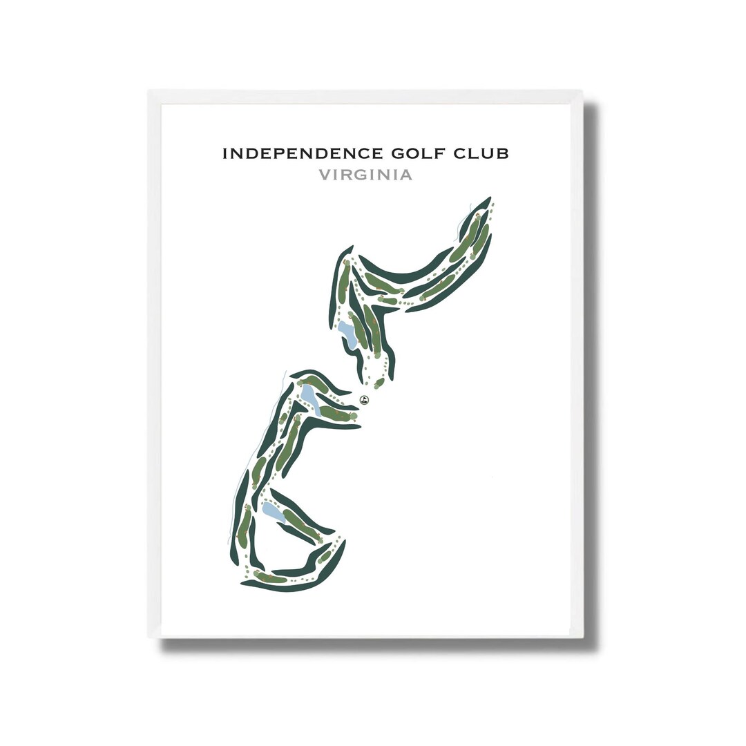 Independence Golf Club, VA | Golf Course Map, Golf Map, Golfer Gift for ...