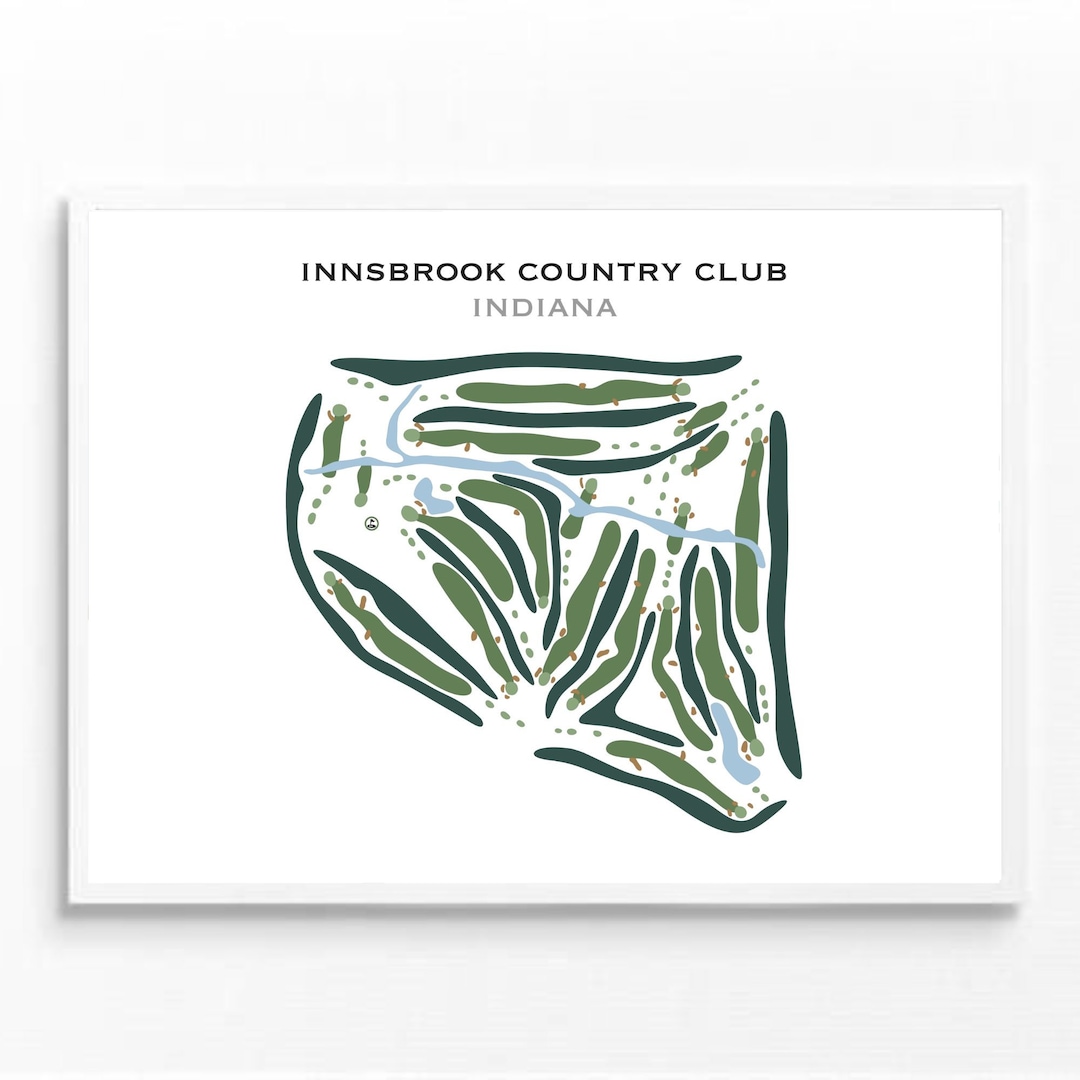 Innsbrook Country Club, IN | Golf Course Map, Golf Map, Golfer Gift for ...