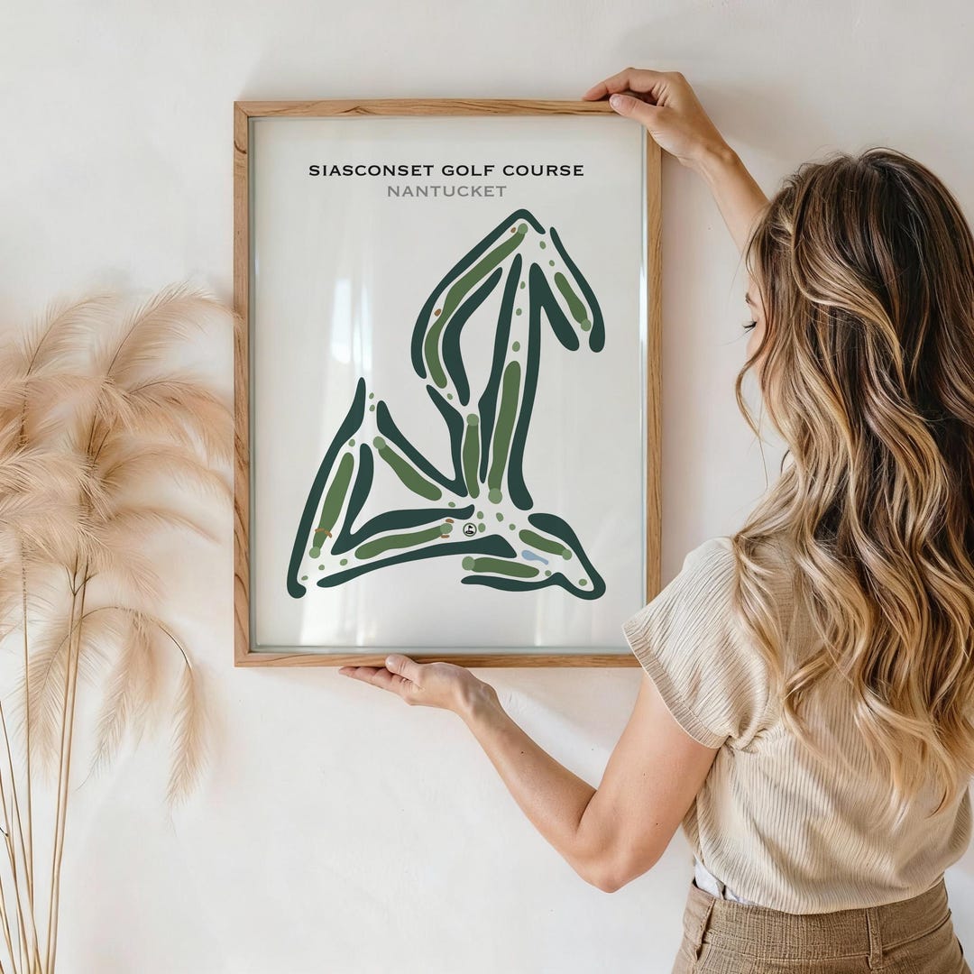 Siasconset Golf Course, Nantucket | Golf Course Map, Decor, Golfer Gift ...
