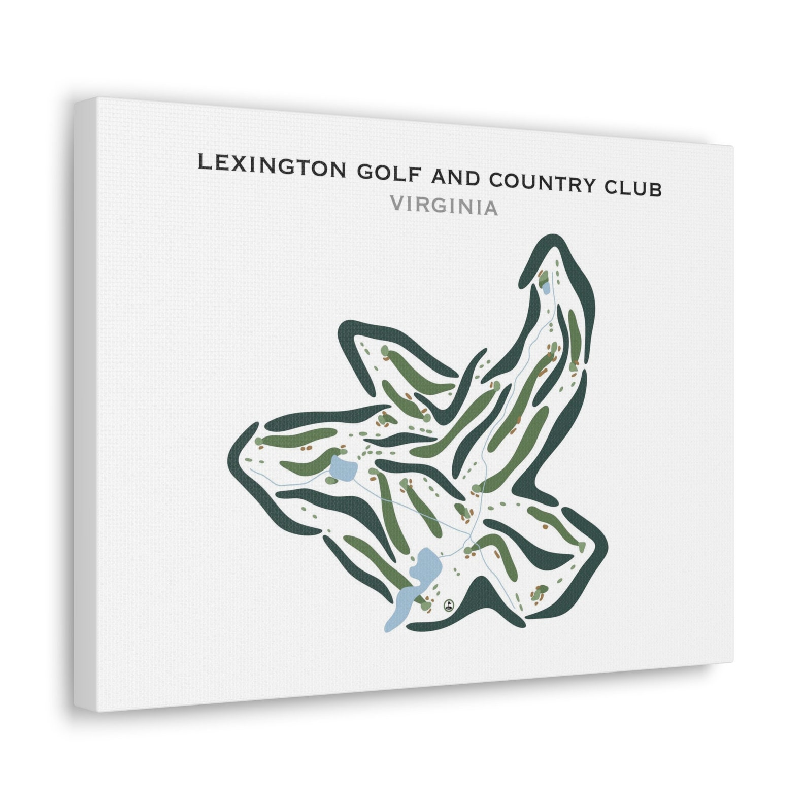 Lexington Golf & Country Club, VA | Golf Course Map, Decor, Golfer Gift ...
