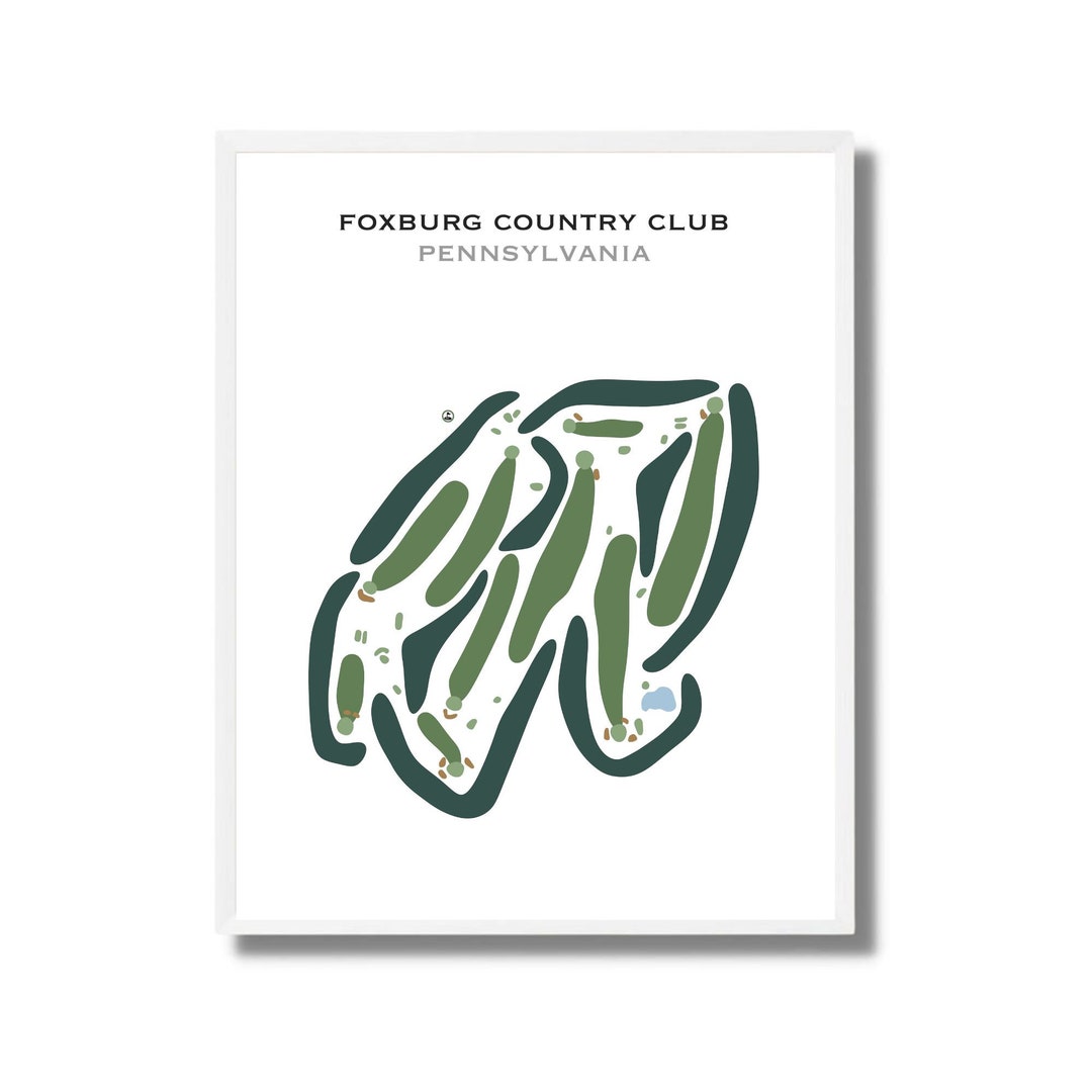 Foxburg Country Club, PA | Golf Course Map, Golf Map, Golfer Gift for ...