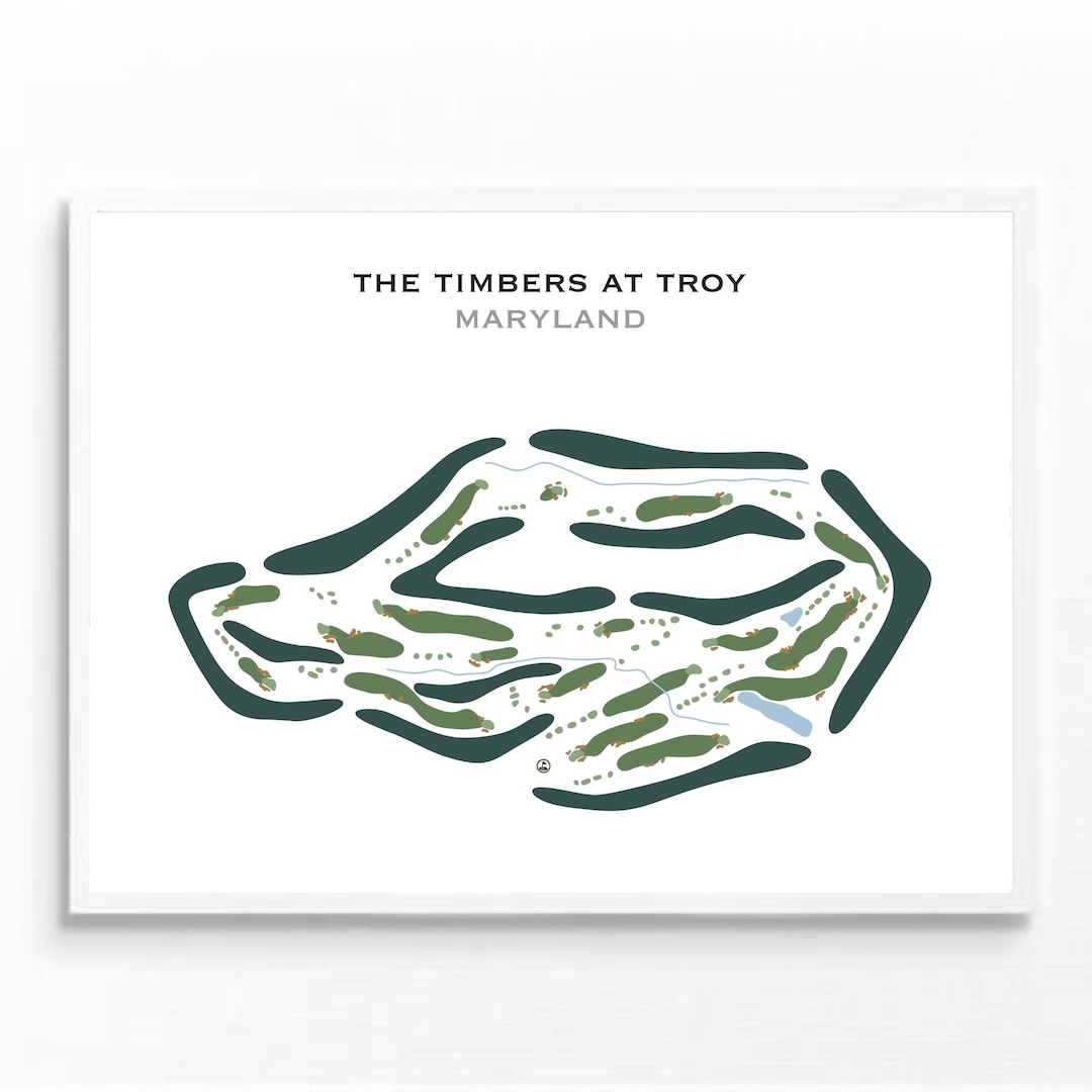 The Timbers at Troy, MD | Golf Course Map, Golf Map, Golfer Gift for ...