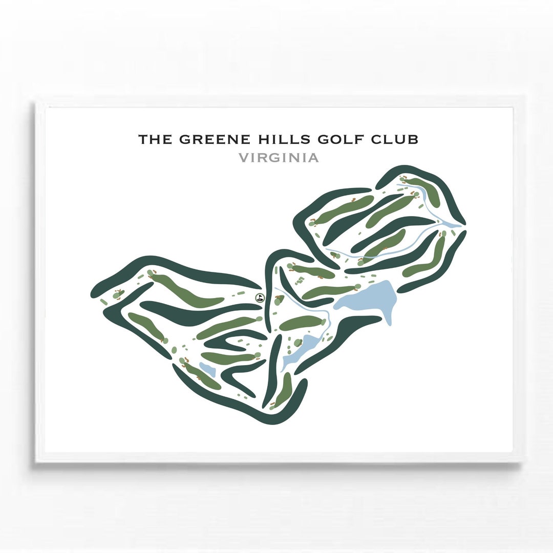 The Green Hills Golf Club, Virginia, Golf Course Print, Golf Wall Decor ...