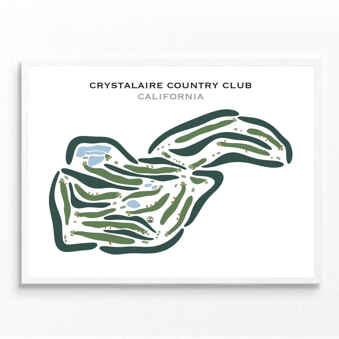 Crystalaire Country Club, CA | Golf Course Map, Golf Map, Golfer Gift ...