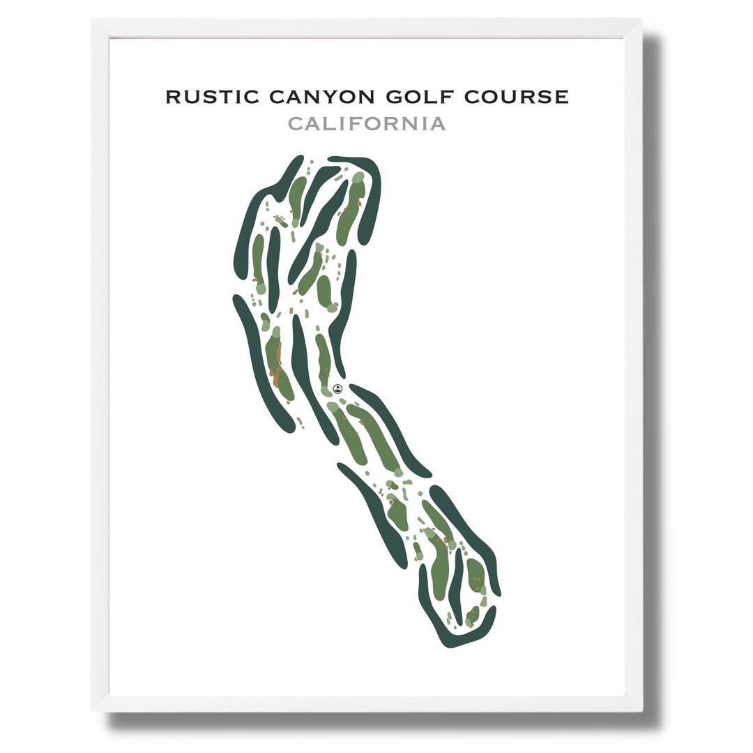 Rustic Canyon Golf Course CA Golf Course Map Home Decor - Etsy