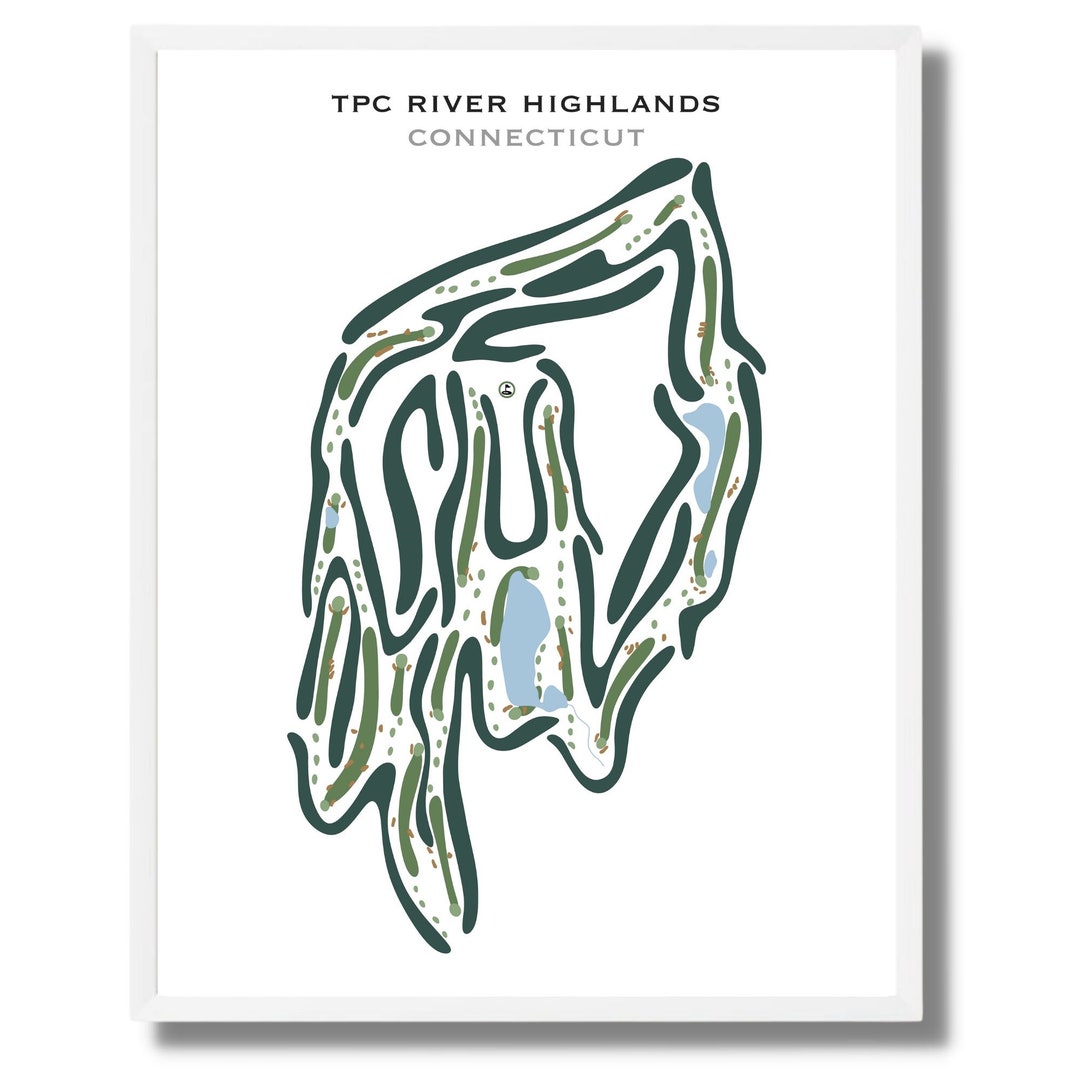 TPC River Highlands CT Golf Course Map Home Decor Golfer - Etsy