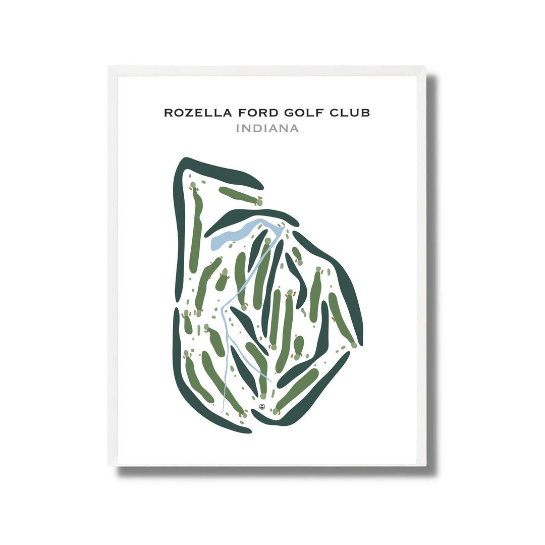 Rozella Ford Golf Club, IN | Golf Course Map, Golf Map, Golfer Gift for ...