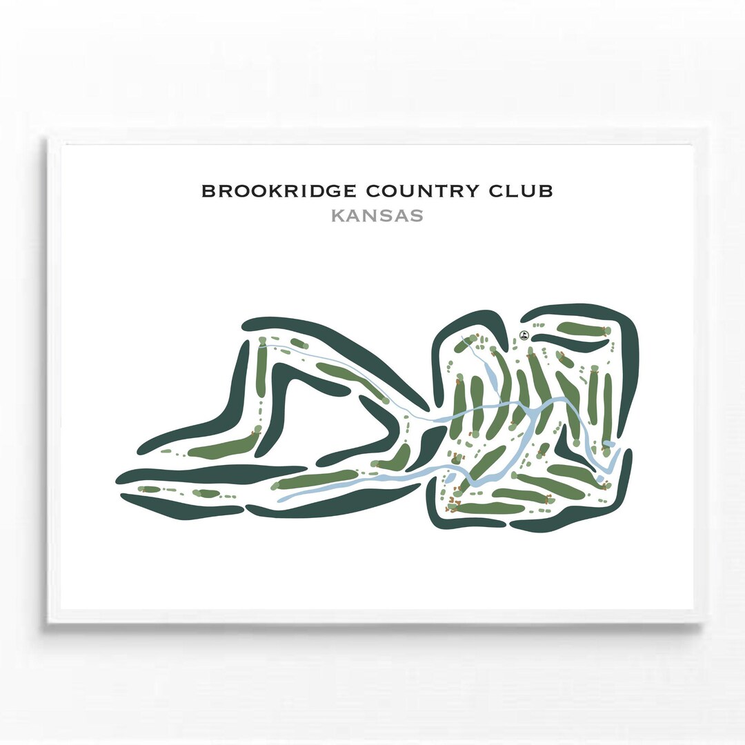 Brookridge Country Club, Kansas, Golf Course Map, Golf Gifts for Men ...