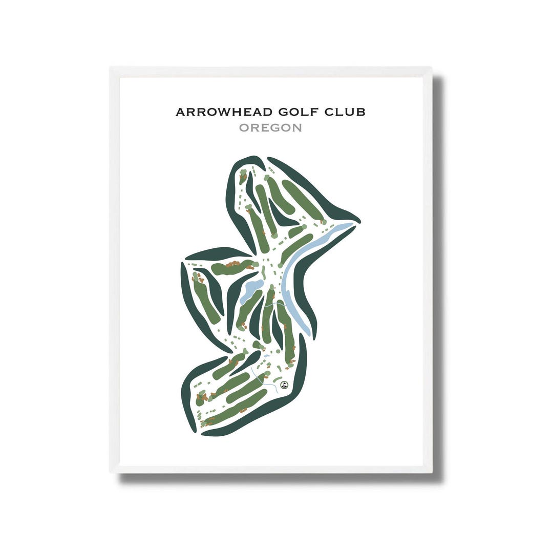 Arrowhead Golf Club, OR | Golf Course Map, Golf Map, Golfer Gift for ...