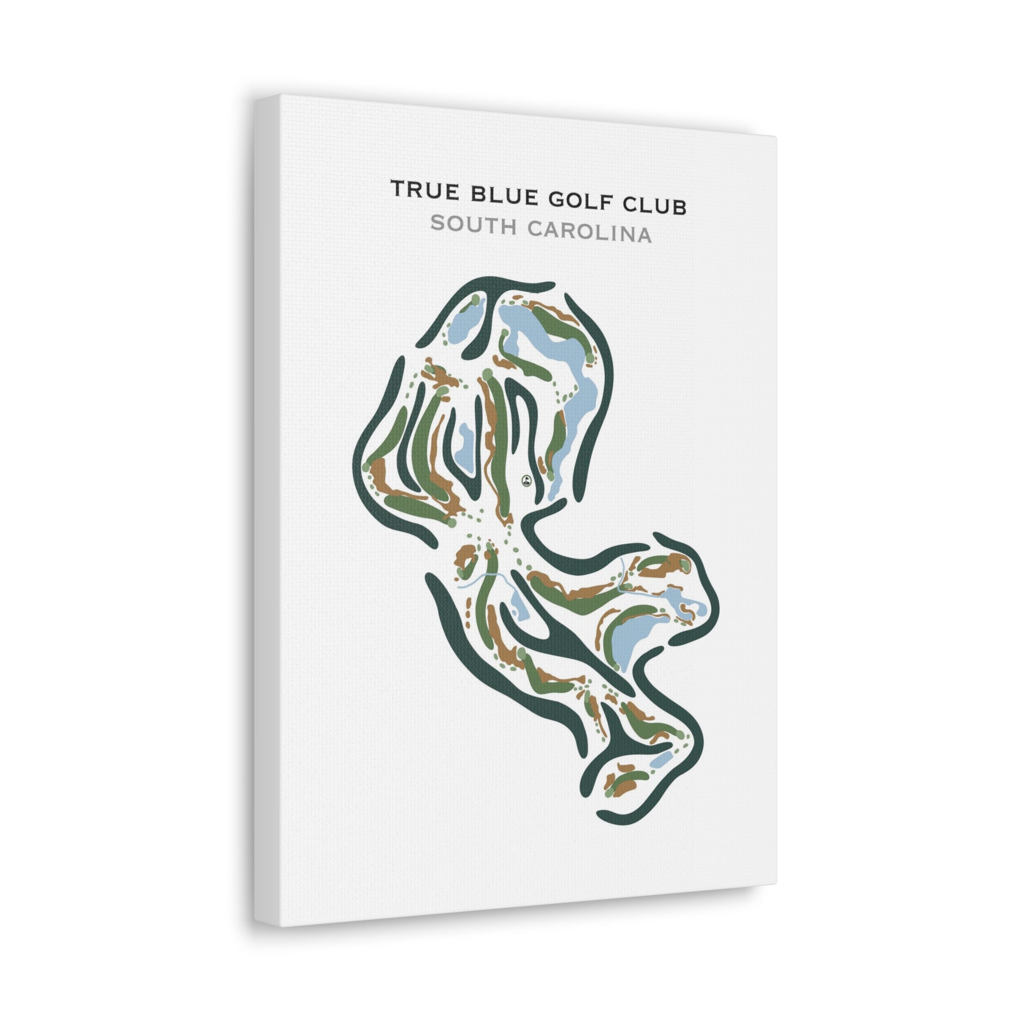 True Blue Golf Club, SC Golf Course Map, Home Decor, Golfer Gift for ...