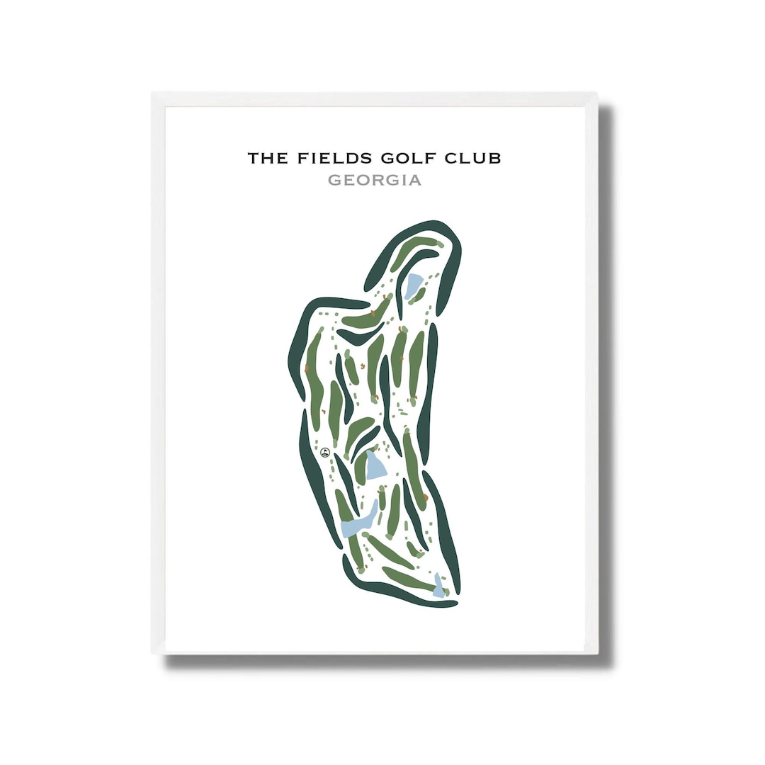 The Fields Golf Club, GA Golf Course Map Wall Art, Golf Map Canvas ...