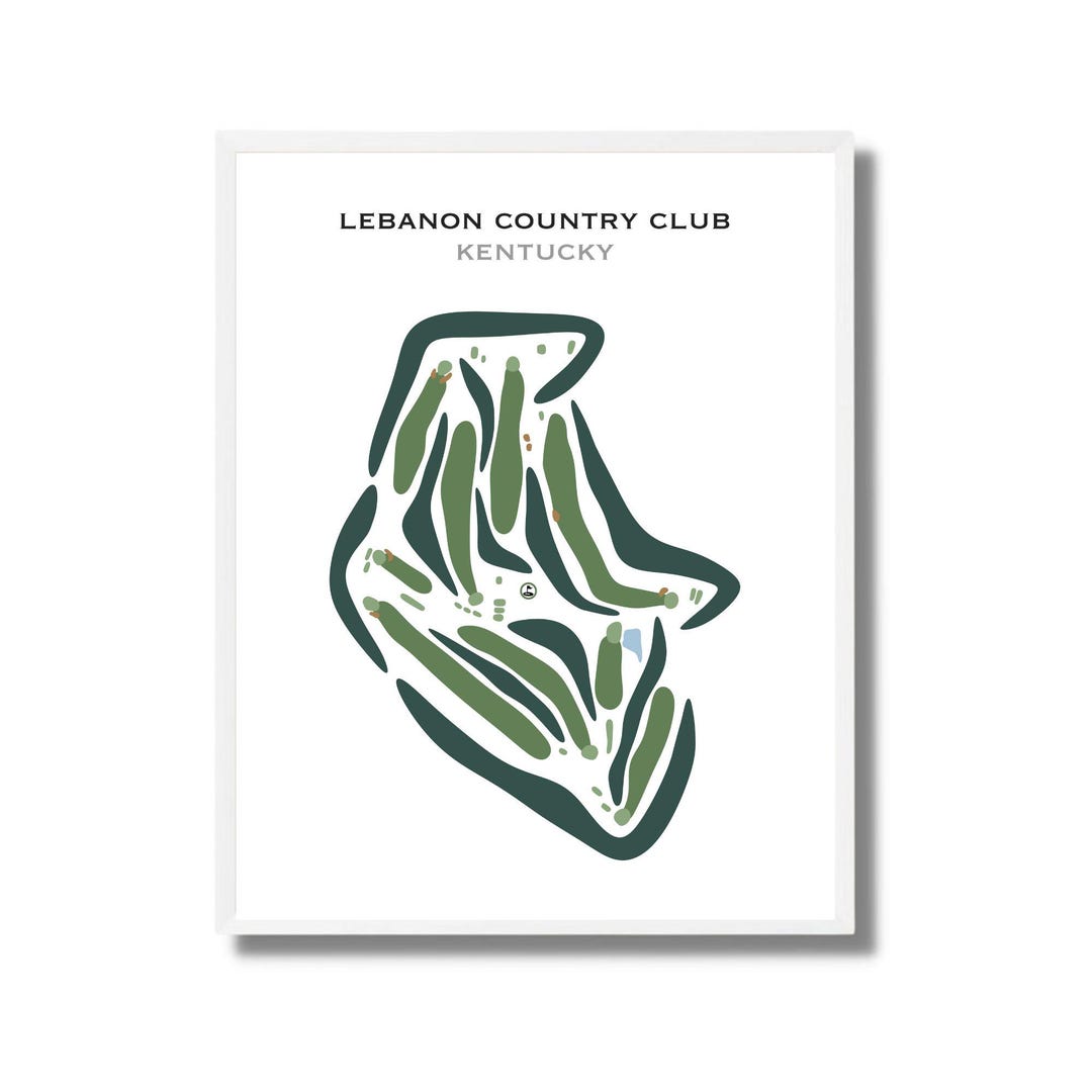 Lebanon Country Club, KY | Golf Course Map, Golf Map, Golfer Gift for ...