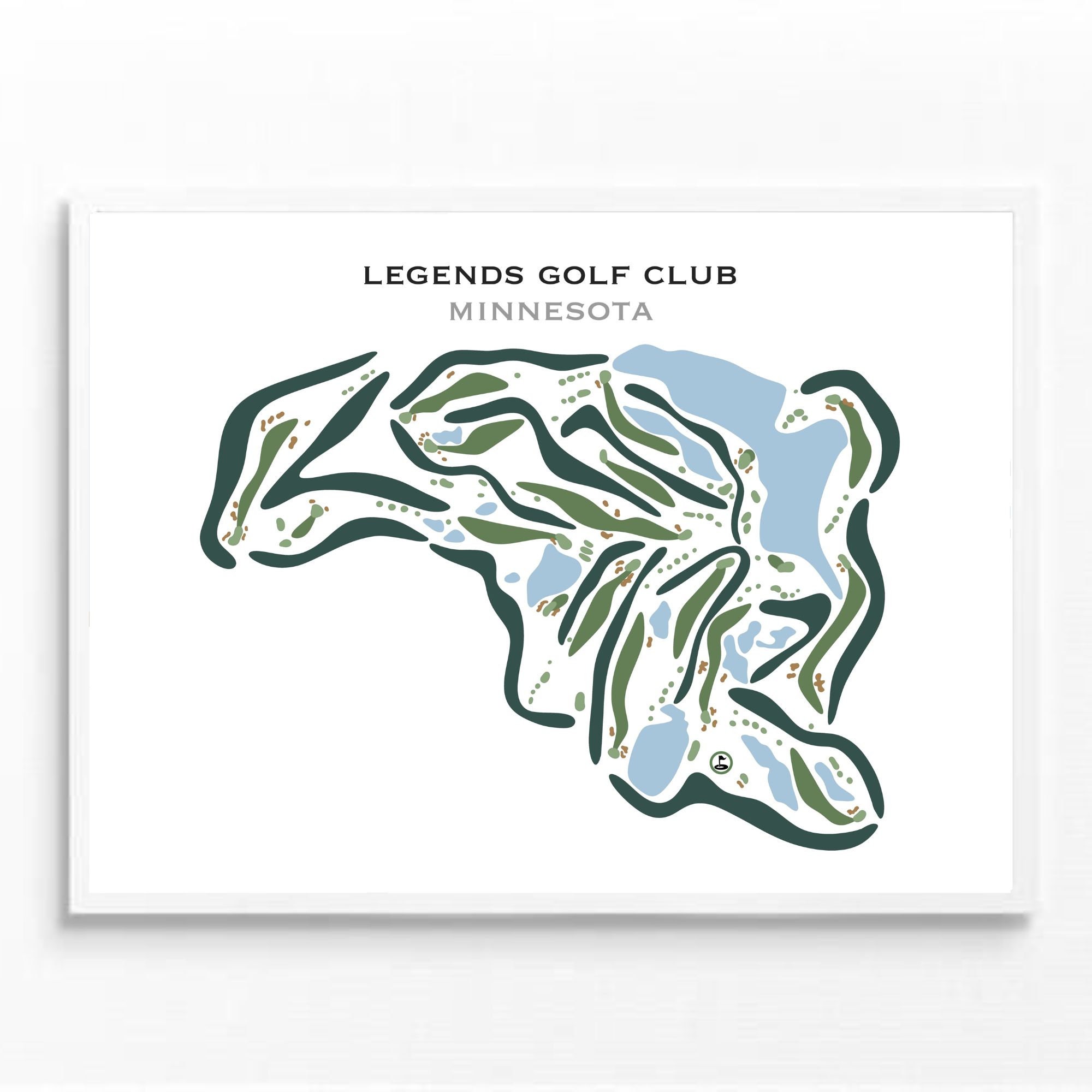 Golf Club Prints Legends Club Minnesota Golf Course Map Golf Course Map ...