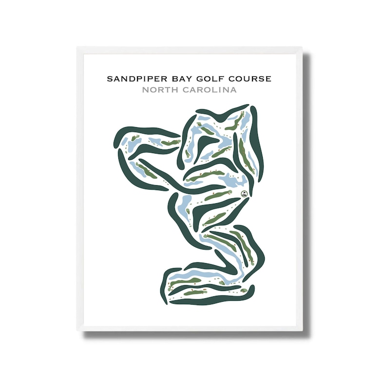 Sandpiper Bay Golf Course, NC | Golf Course Map, Golf Map, Golfer Gift ...
