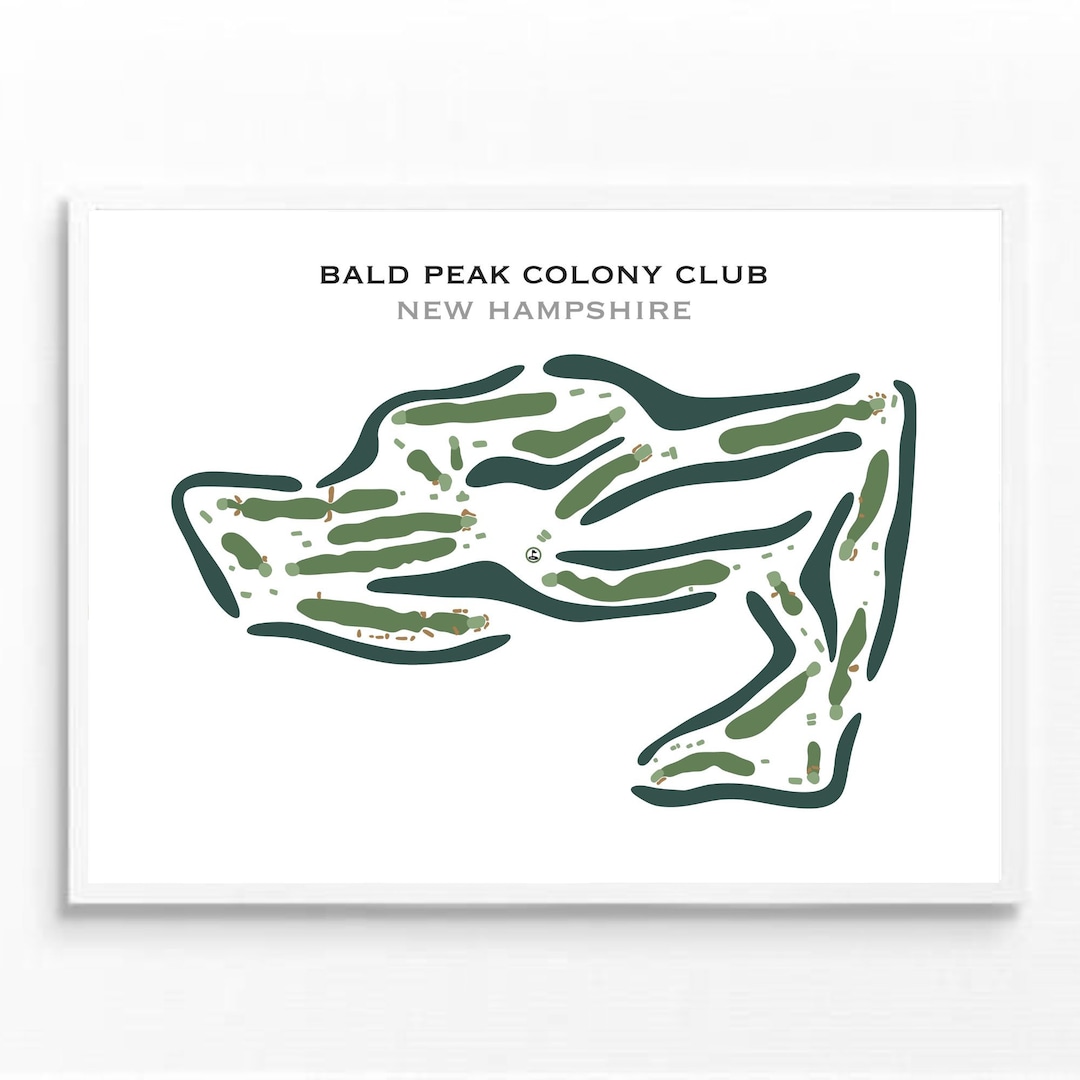 Bald Peak Colony Club, NH | Golf Course Map, Golf Map, Golfer Gift for ...