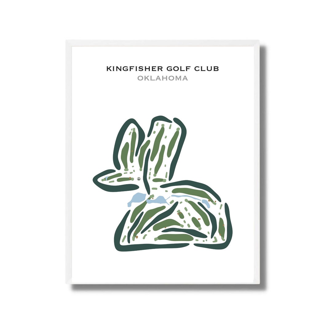 Kingfisher Golf Club, OK | Golf Course Map, Golf Map, Golfer Gift for ...