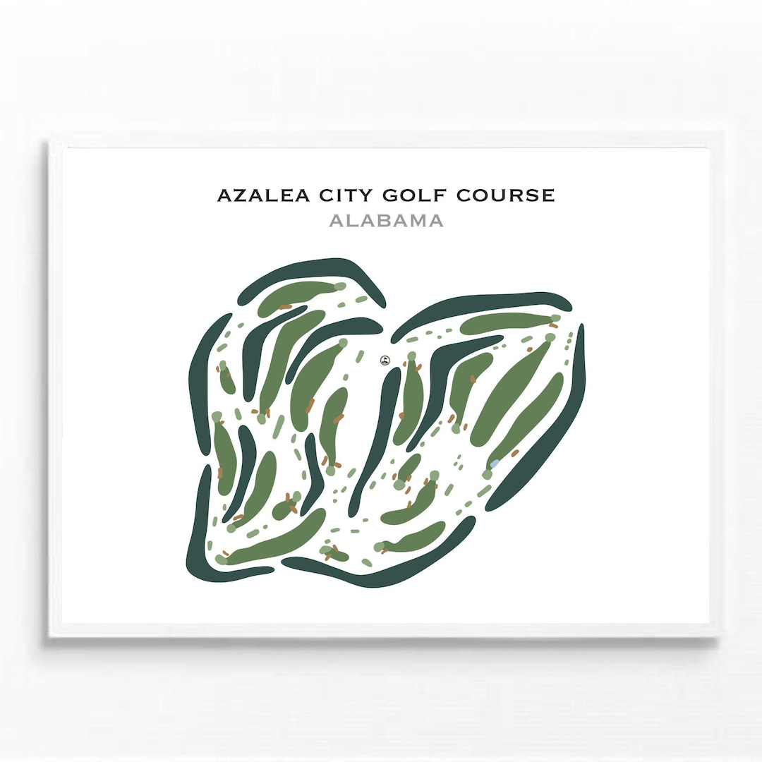 Azalea City Golf Course, AL | Golf Course Map, Golf Map, Golfer Gift ...