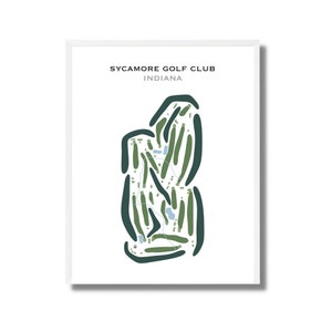 Sycamore Golf Club, IN | Golf Course Map, Golf Map, Golfer Decor Gift ...