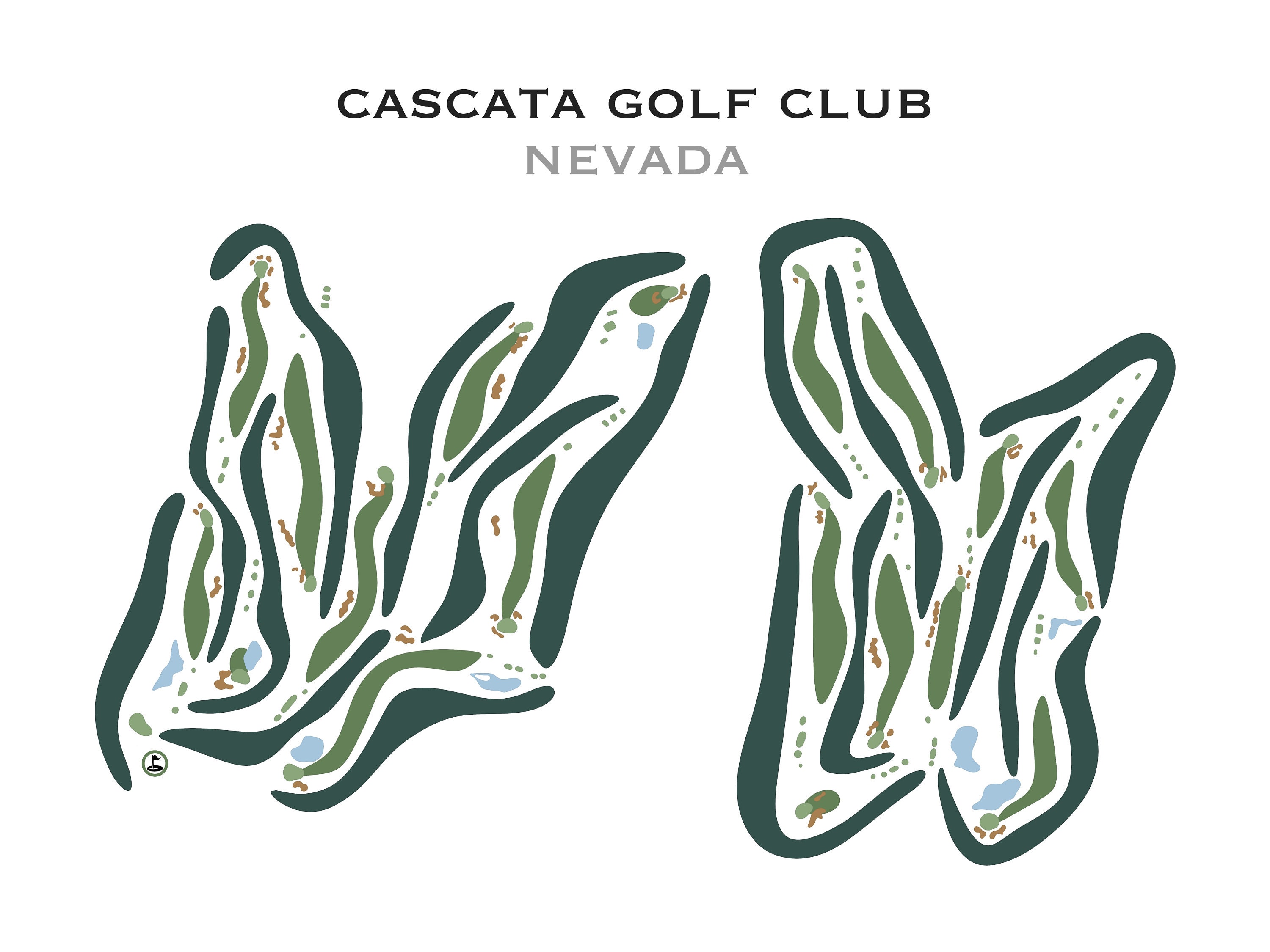 Cascata Golf Club Nevada Golf Course Map Home Decor - Etsy