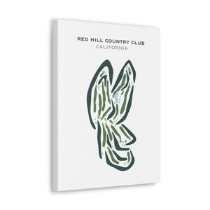 Red Hill Country Club, CA Golf Course Map, Golf Map, Golfer Gift for ...